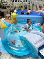 Bể bơi phao cầu trượt cá sấu có vòi phun mưa Intex 57165 - Intex Việt Nam