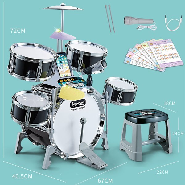 Bộ trống đồ chơi kèm đàn cho bé cỡ lớn nhiều chức năng Q531A