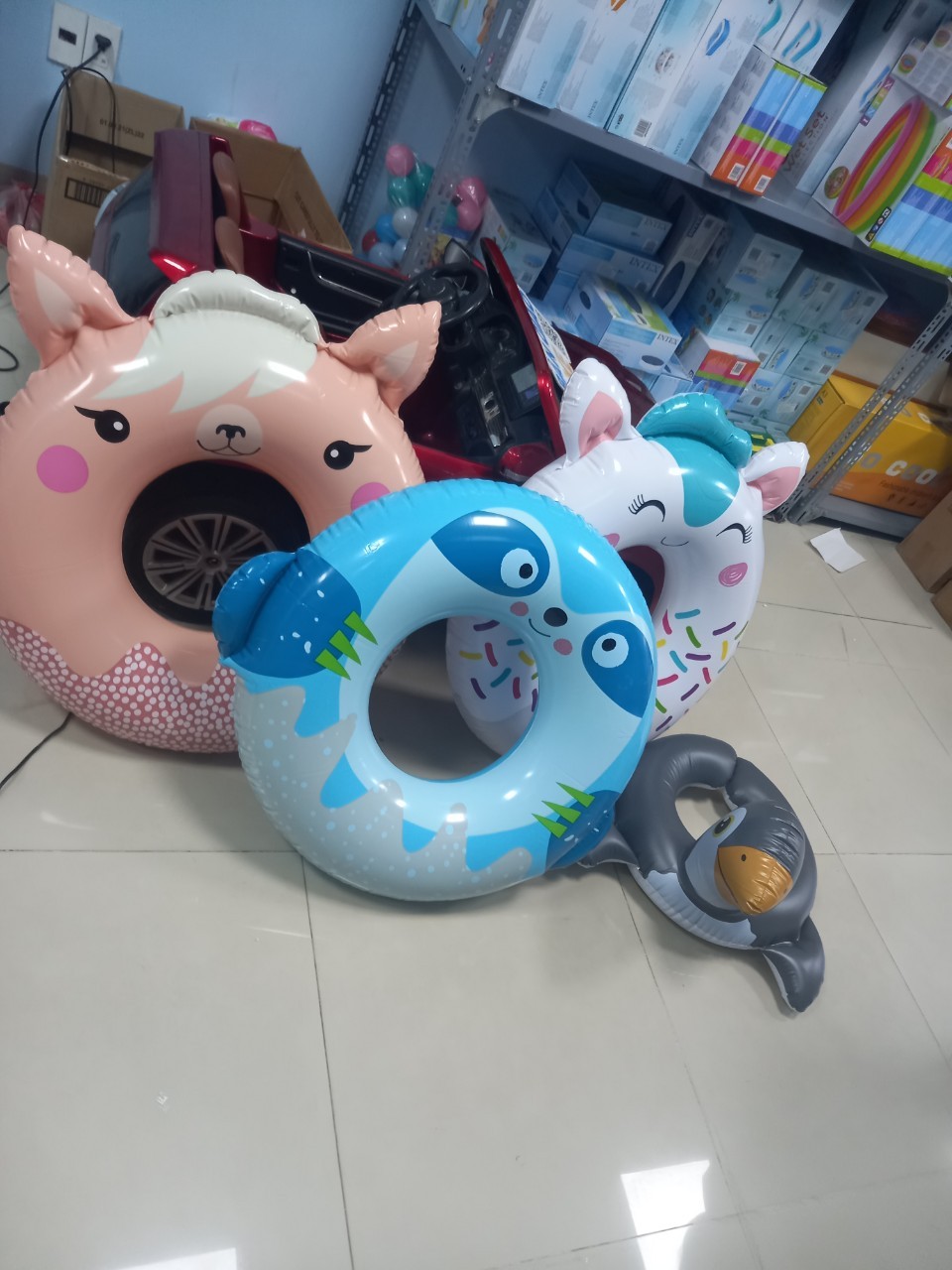 Phao bơi tròn hình thú đáng yêu cho bé INTEX 59266