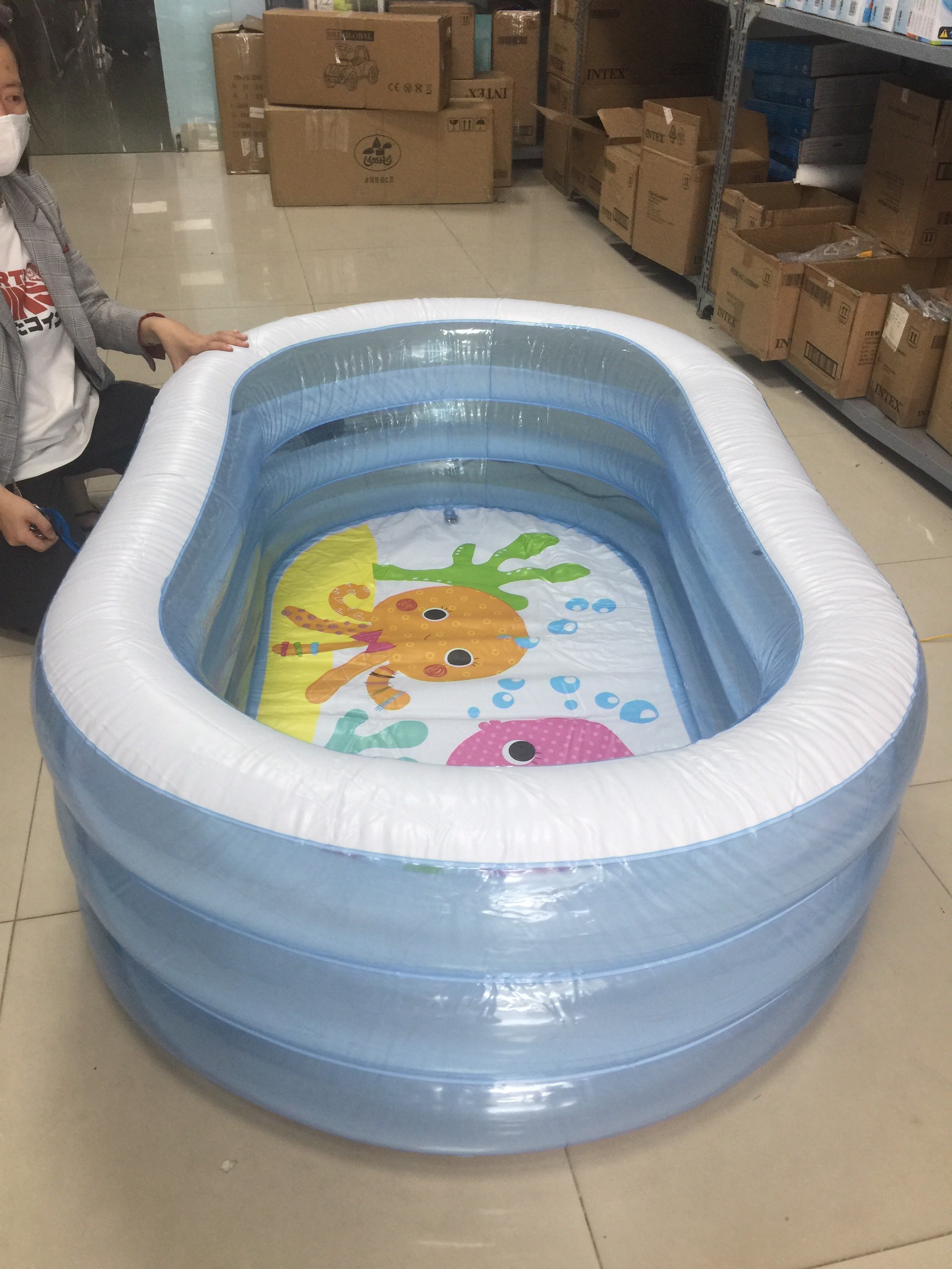 Bể bơi phao mini 3 tầng cho bé hình oval INTEX 57482 - Intex Việt Nam