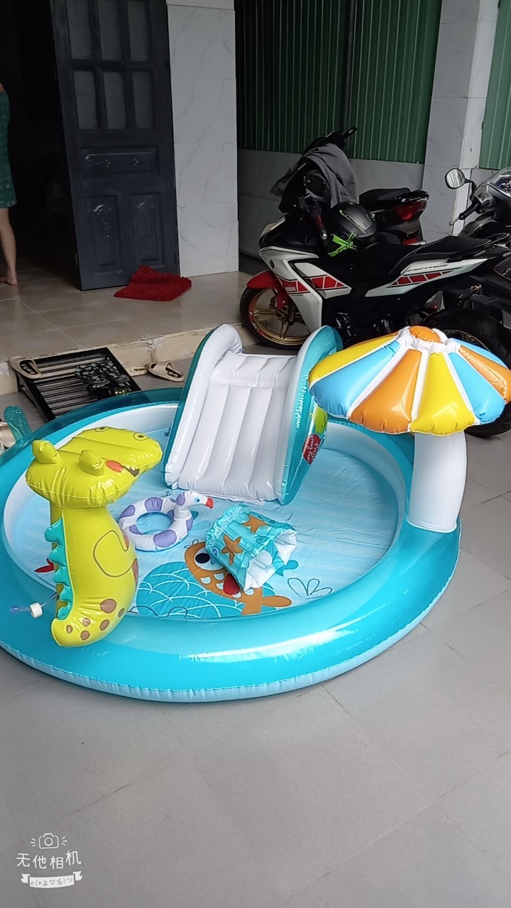 Bể bơi phao cầu trượt cá sấu có vòi phun mưa Intex 57165 - Intex Việt Nam