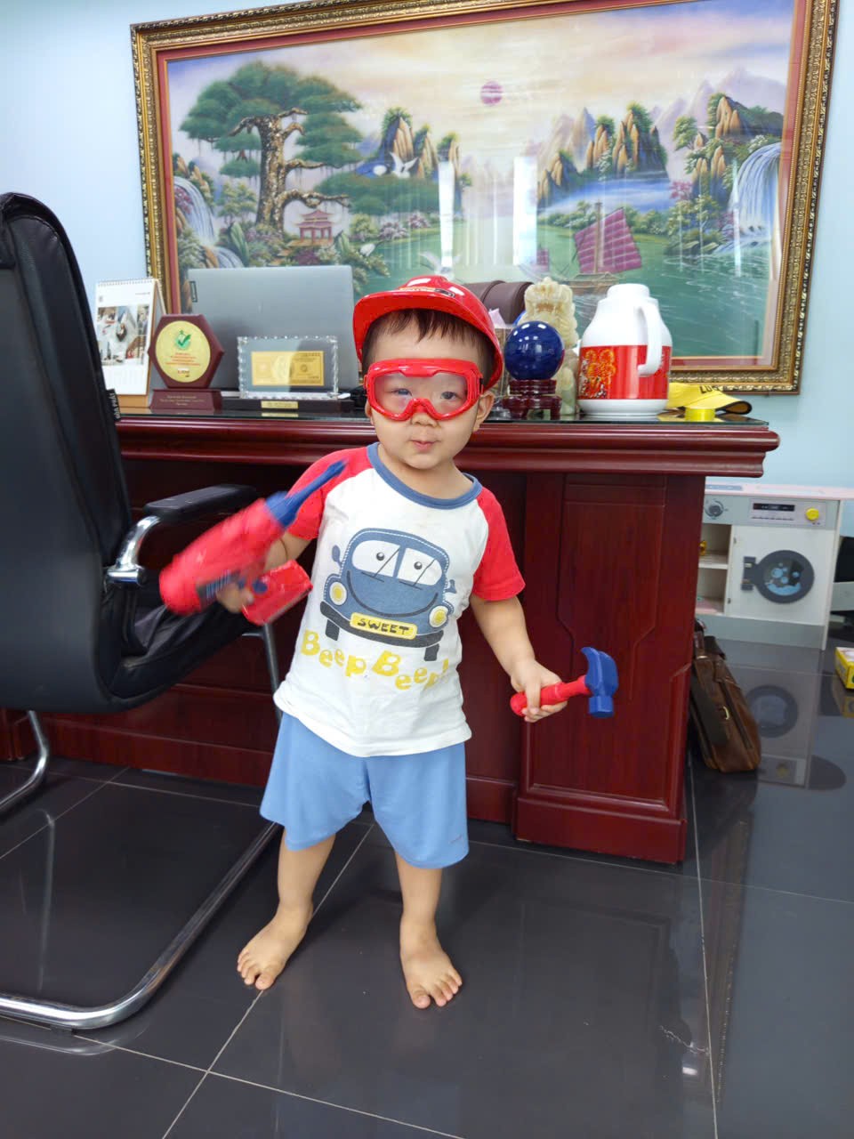 Đồ chơi hộp dụng cụ sửa chữa lắp ráp cho bé RX-904C