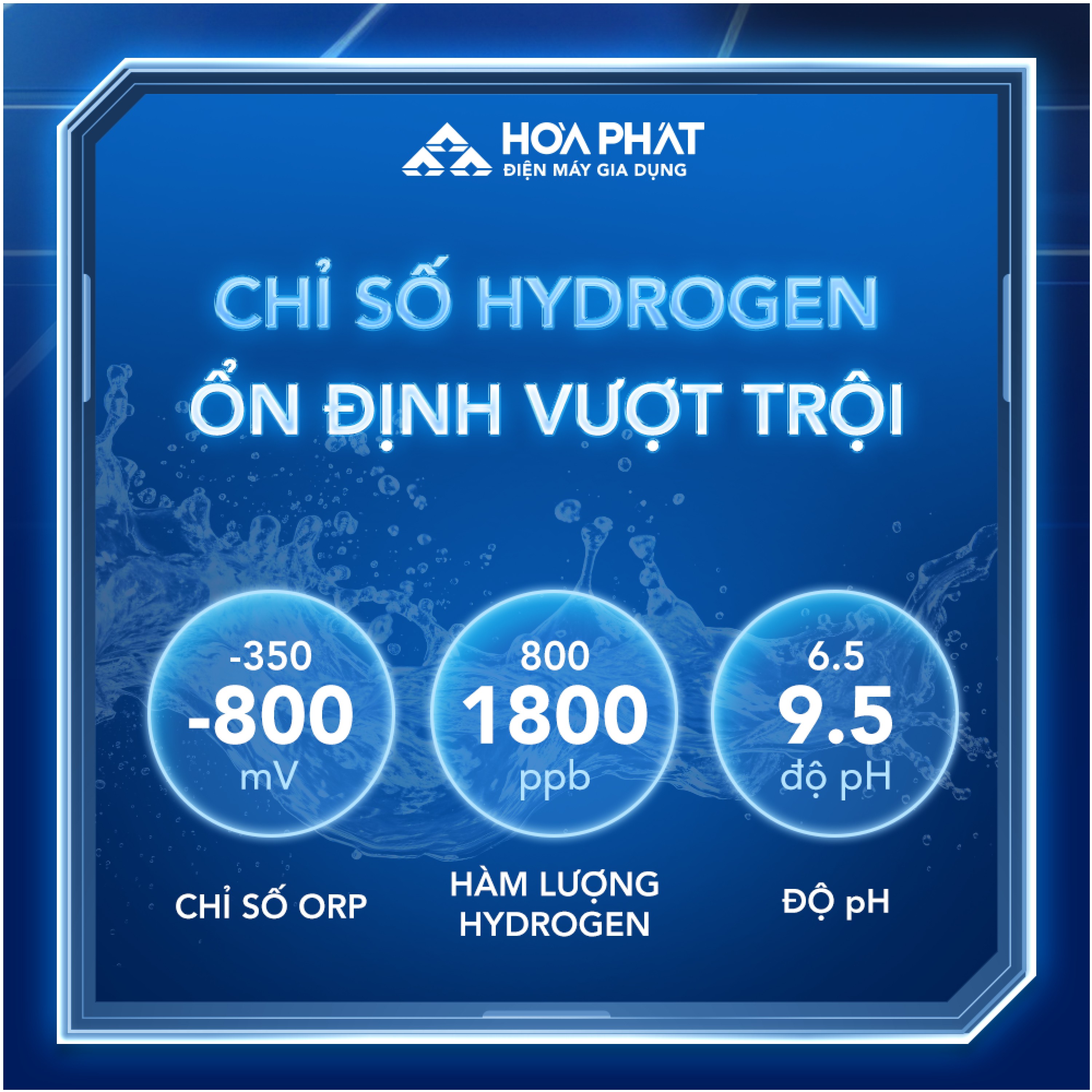 Máy lọc nước Hòa Phát Hydrogen ion kiềm RO nóng lạnh HyperS HPA886