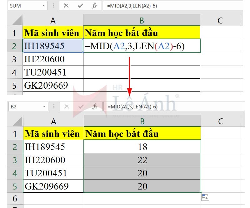 Cách Sử Dụng Hàm LEN Trong Excel - Lê Ánh HR