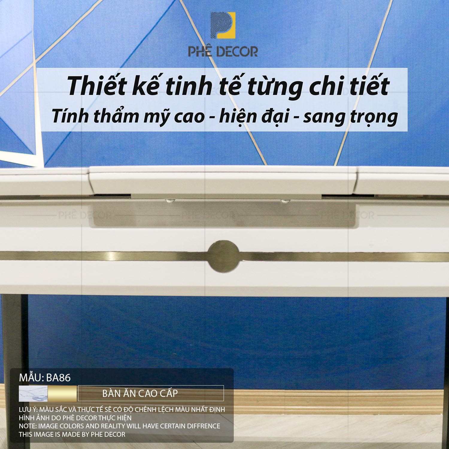 BÀN ĂN THÔNG MINH MẶT ĐÁ - BA86