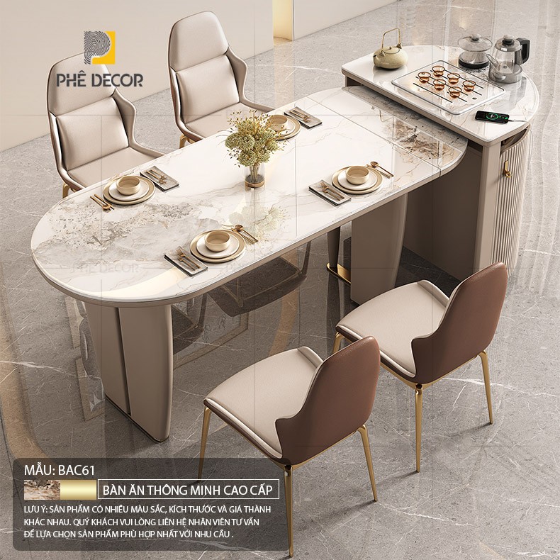 Bàn Ăn Thông Minh Natalia Bàn Đảo Bếp - BAC61 chất lượng | Phê Decor
