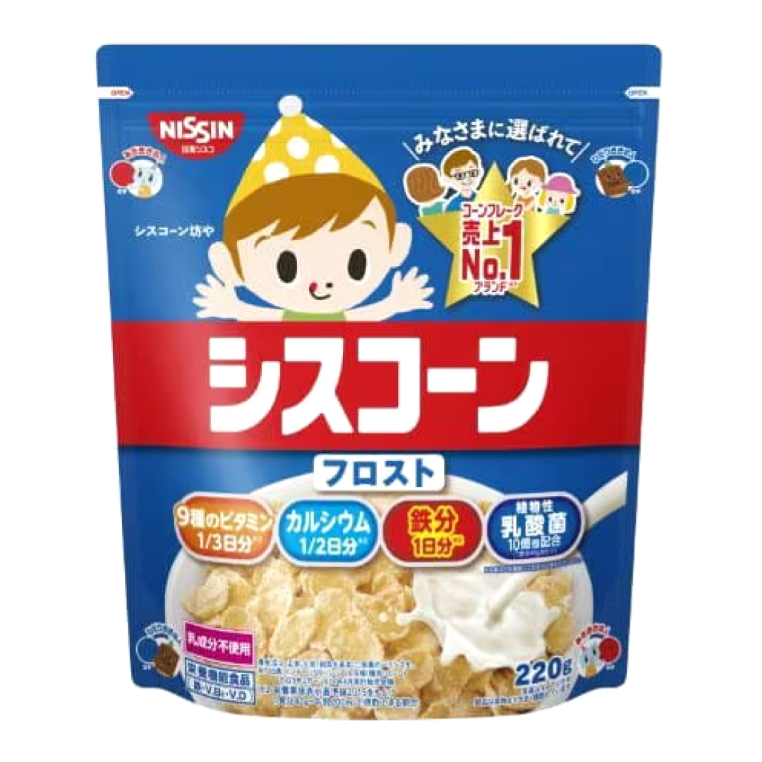 Ngũ Cốc Ngô Giòn Sữa, Ciscorn, Frost Corn Flakes (220g) - NISSIN