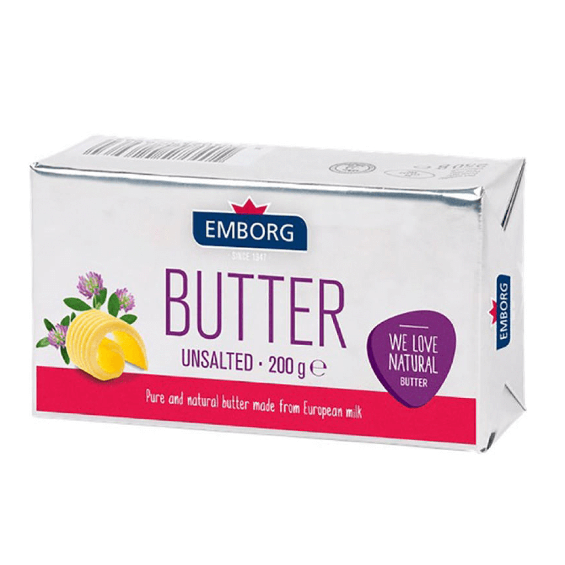 Bơ Lạt, Unsalted Butter, 82% Fat (200g) - EMBORG
