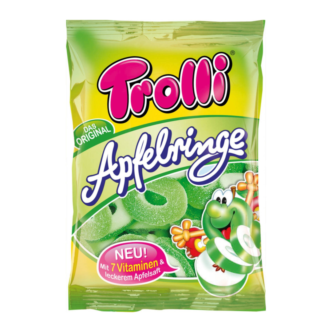 Kẹo Dẻo Vị Táo Hình Vòng, Apfelringe, Apple Rings Gummy (150g) - TROLLI