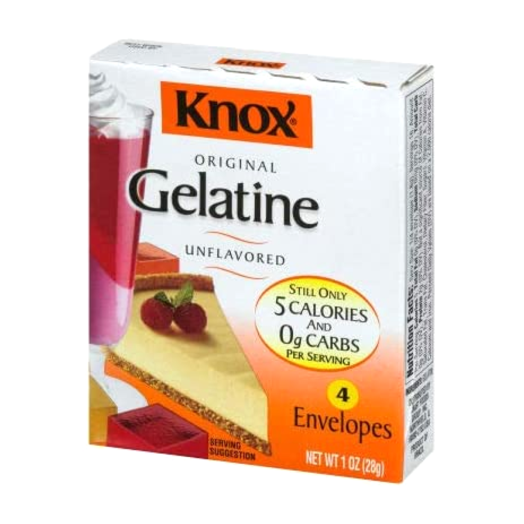 Bột Gelatin, Original Gelatine, Unflavored, 4 Gói, 1 oz (28g) - KNOX
