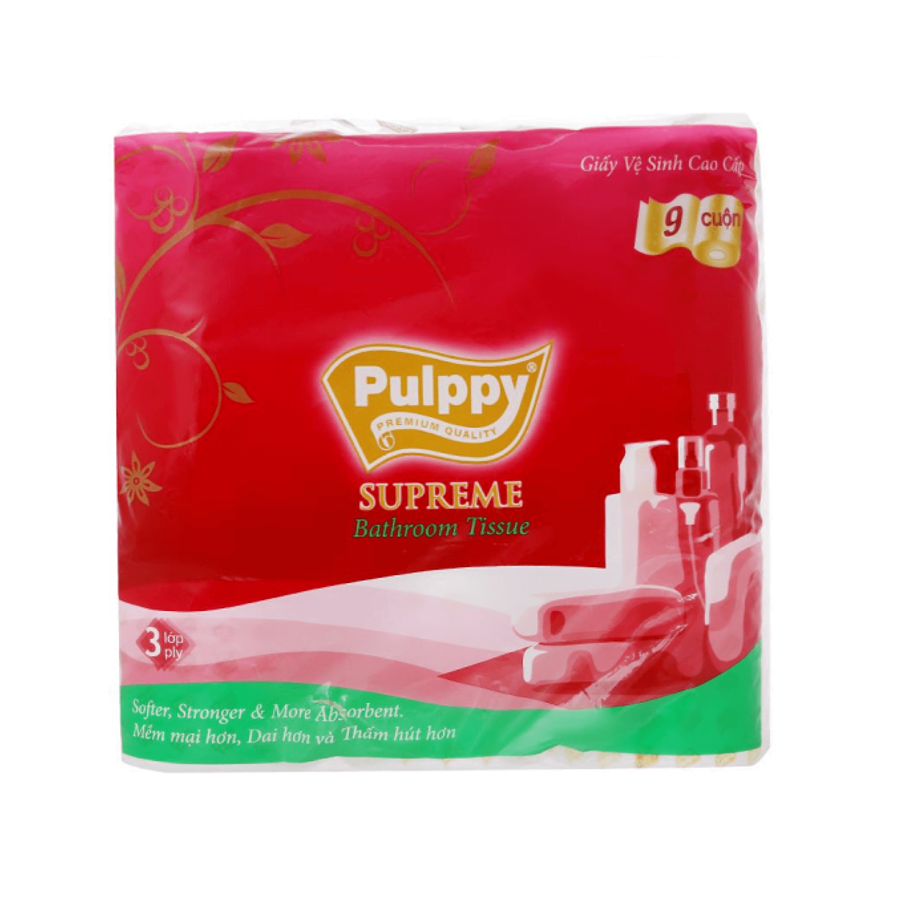 Giấy Vệ Sinh, Giấy Lụa 3 Lớp Cao Cấp, Supreme Bathroom Tissue, 9 Cuộn ...