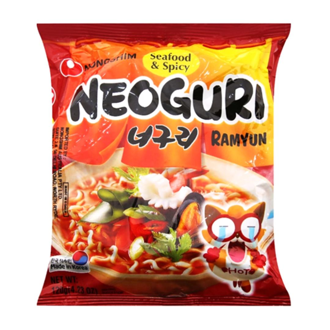 Mì Hải Sản Cay, Neoguri Ramyun, Seafood & Spicy Ramen (120g) - NONGSHIM