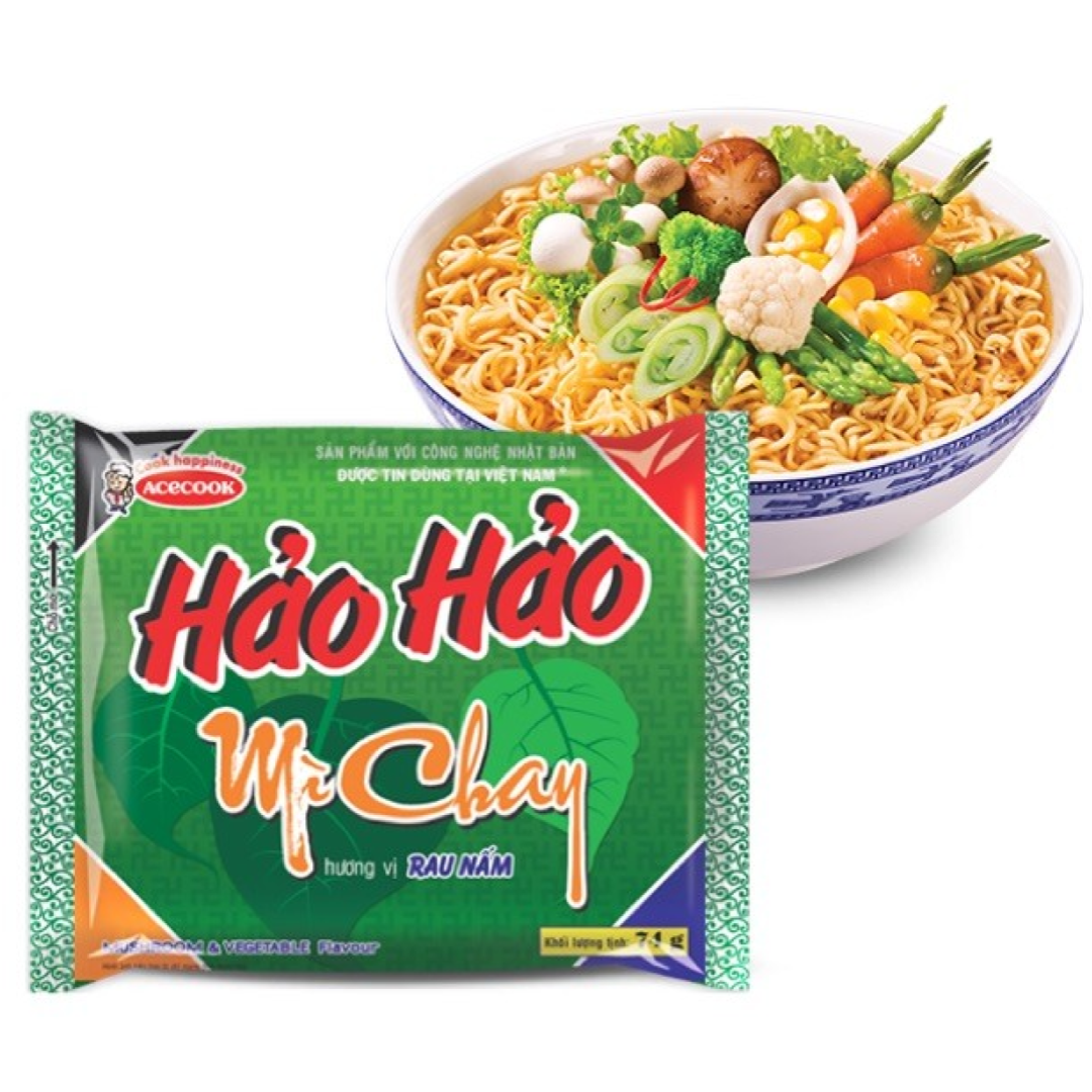 Mì Chay Hương Vị Rau Nấm Hảo Hảo, Vegetarian Noodles, Mushroom & Veggie ...