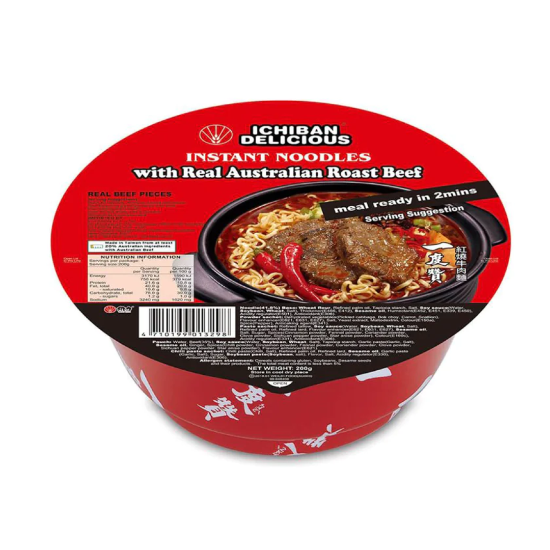 Mì Ăn Liền Vị Bò Nướng Kiểu Úc, Instant Noodles with Real Australian ...