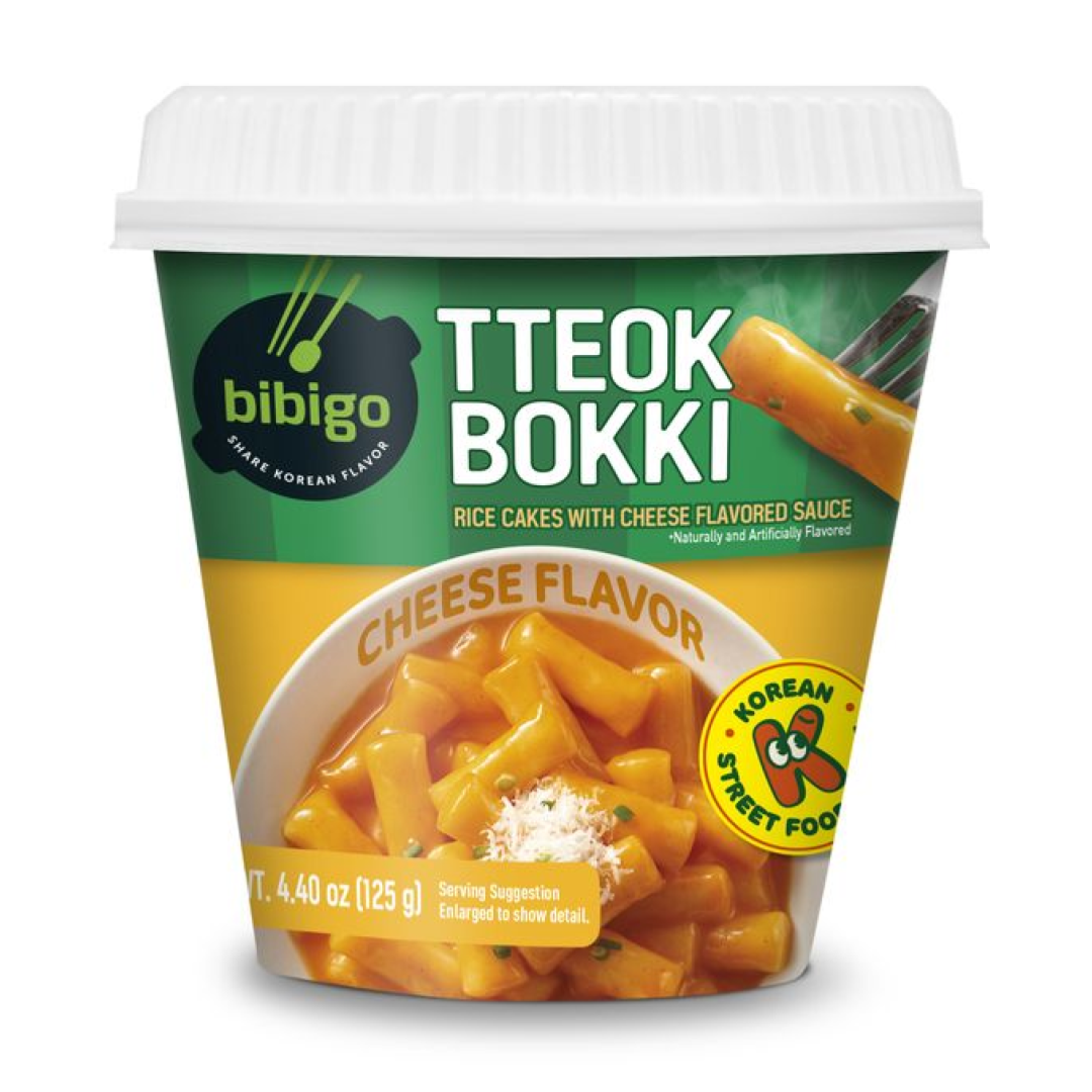 Tteokbokki, Rice Cakes with Cheese Flavored Sauce, 4.4 oz (125g) - BIBIGO