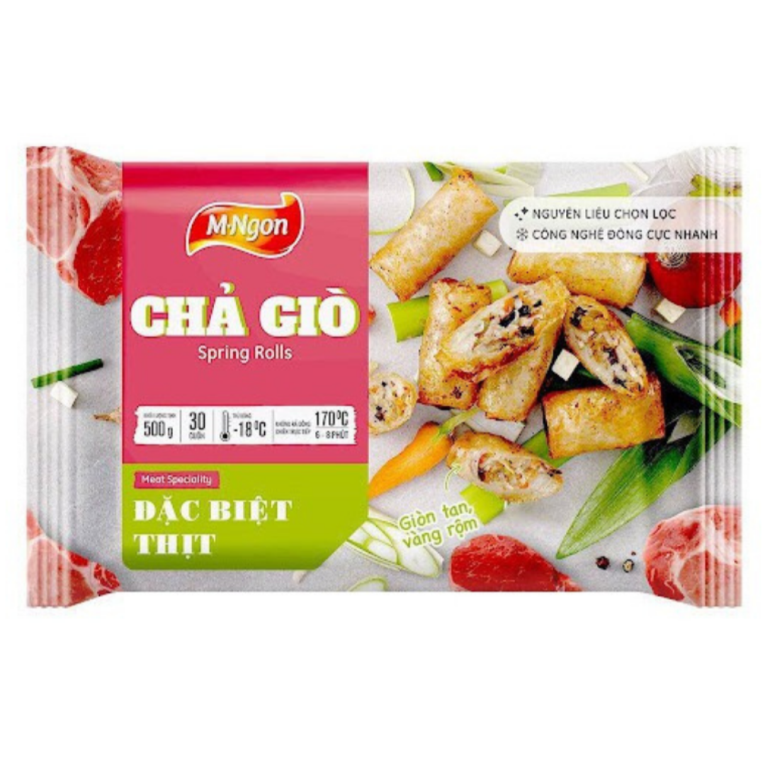 Chả Giò Đặc Biệt Thịt, Spring Rolls, Meat Speciality, 30 Cái (500g) - M ...