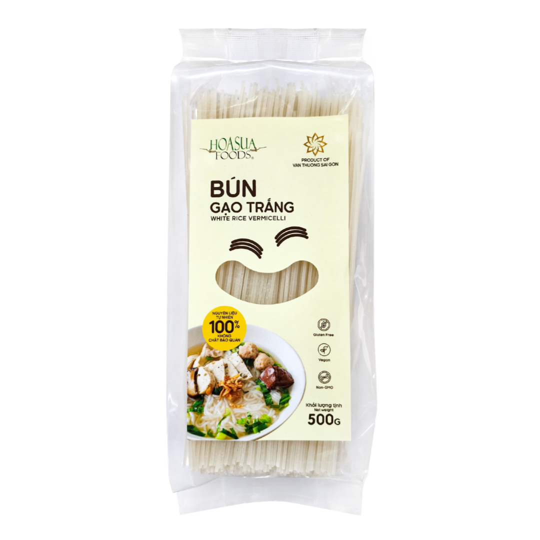 White Rice Vermicelli (500g) - HOA SUA FOODS