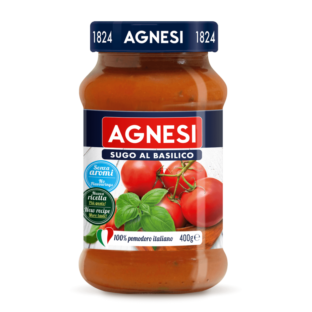 Sốt Cà Chua Húng Quế, Pasta Sauce, Sugo Al Basilico (400g) - AGNESI