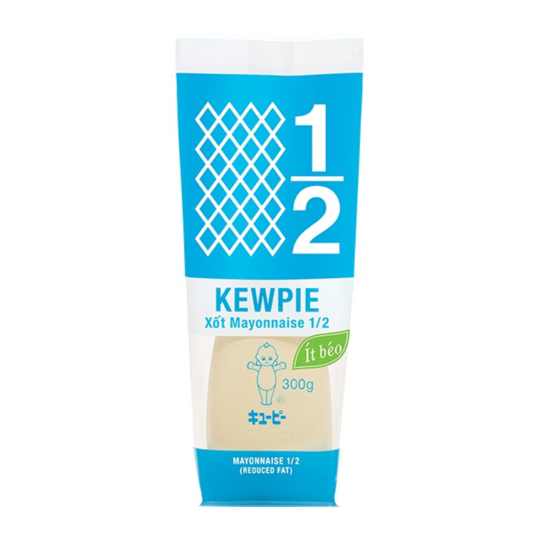 Sốt Mayo Dịu Ngọt Ít Béo, Mayonnaise 1/2 Reduced Fat (300g) - KEWPIE