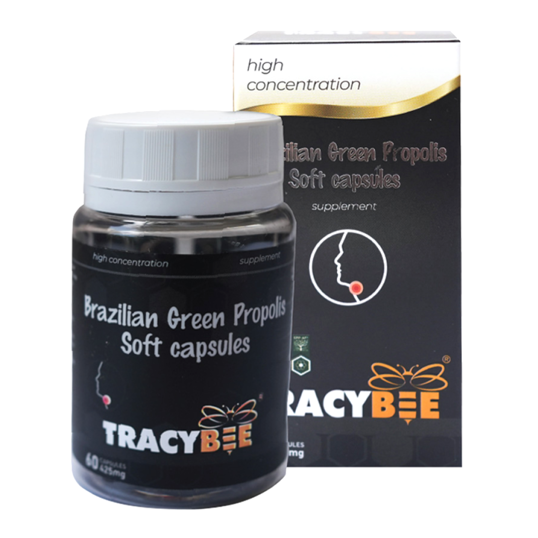 Keo Ong Xanh Dạng Viên, Brazillian Green Propolis Soft Capsules, 60 ...