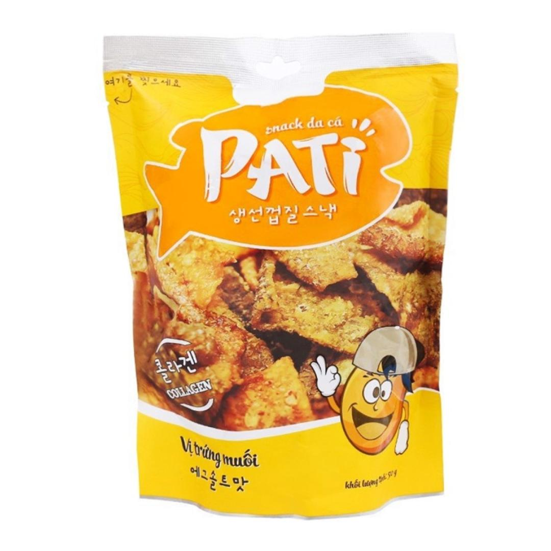 Snack Da Cá Vị Trứng Muối, Fish Skin Snack, Salted Egg (50g) - PATI