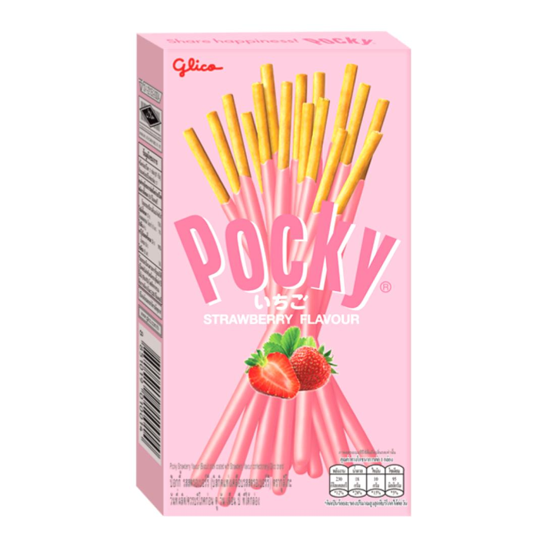 Bánh Que Phủ Socola Dâu, Pocky, Strawberry (38g) - GLICO