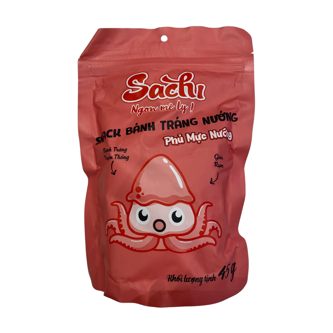 Snack Bánh Tráng Nướng Phủ Mực Nướng, Grilled Rice Cracker, Squid (45g ...