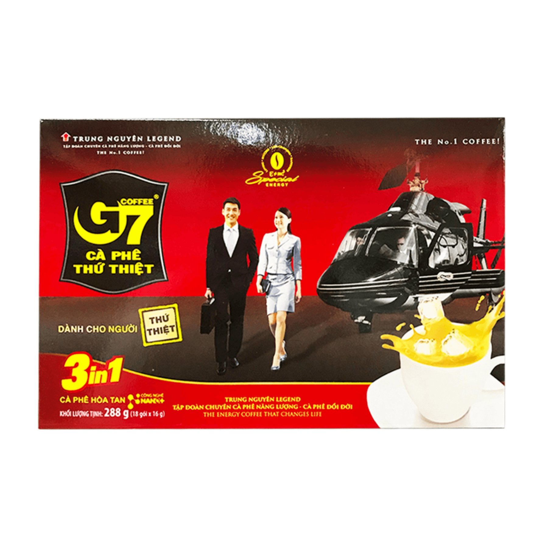 Cà Phê Sữa Hòa Tan G7, 3 in 1 Instant Milk Coffee, 18 Gói (288g) - TRUNG NGUYEN