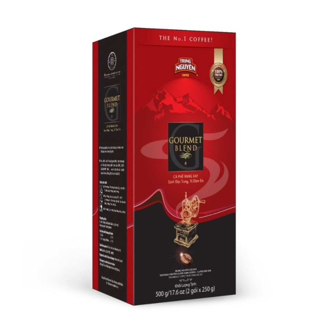 Cà Phê Rang Xay, Gourmet Blend, 59.9% Arabica & 40% Robusta, 2 Gói, 17. ...