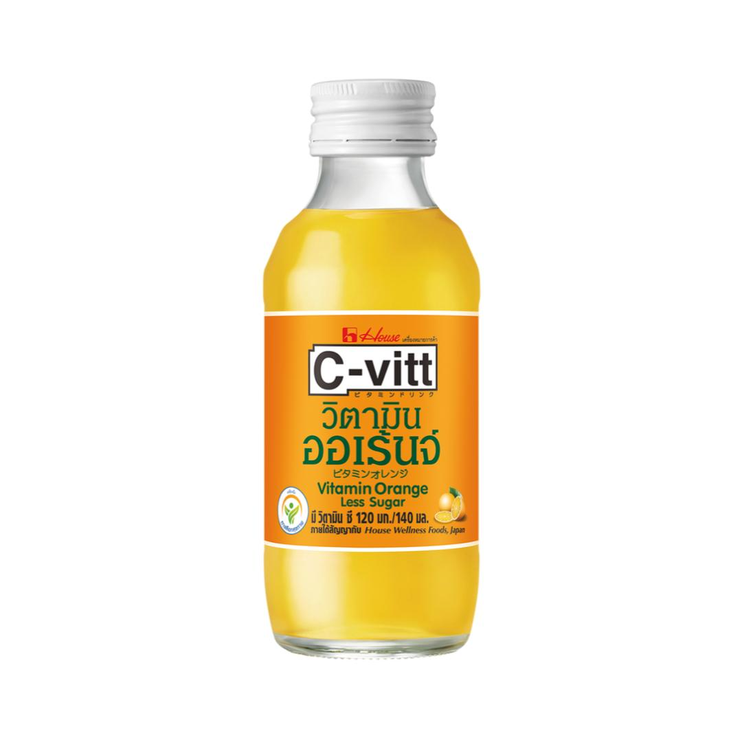 Nước Cam Vitamin C, C Vitt Orange, Less Sugar (140ml) - HOUSE OSOTSPA FOODS