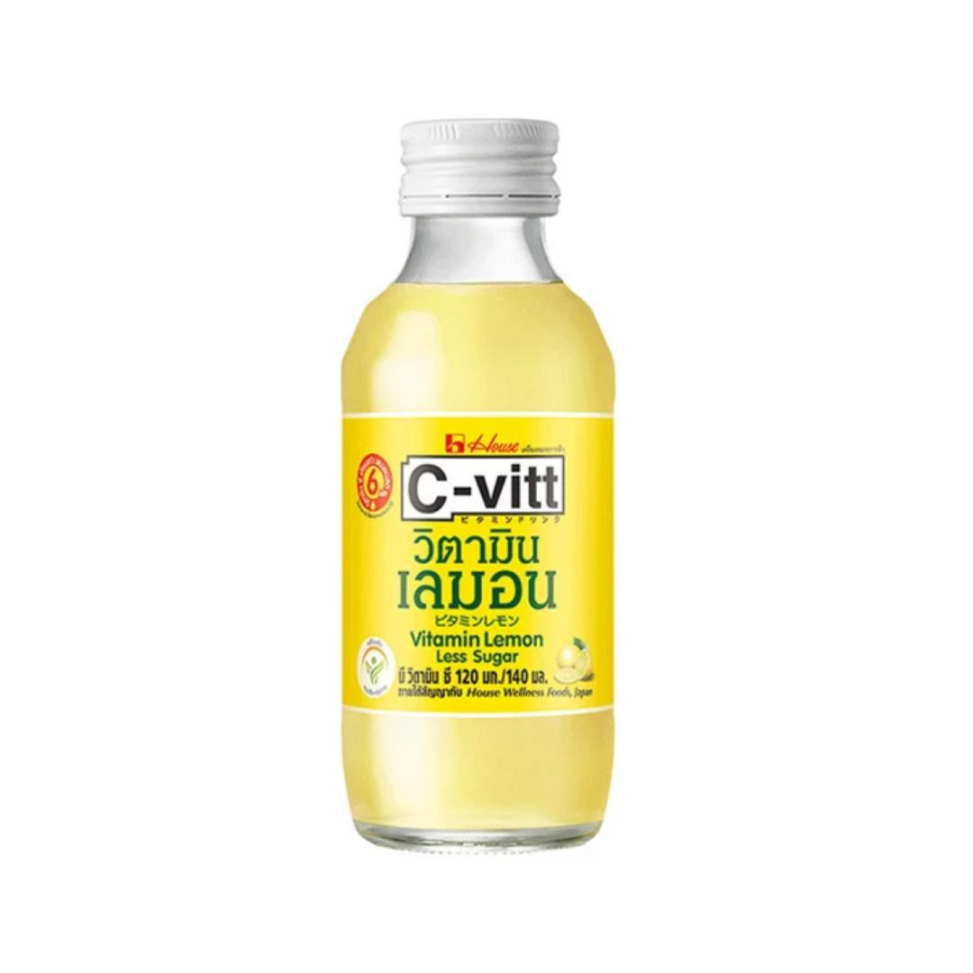 Nước Chanh Vitamin C, C Vitt Lemon, Less Sugar (140ml) - HOUSE OSOTSPA FOODS