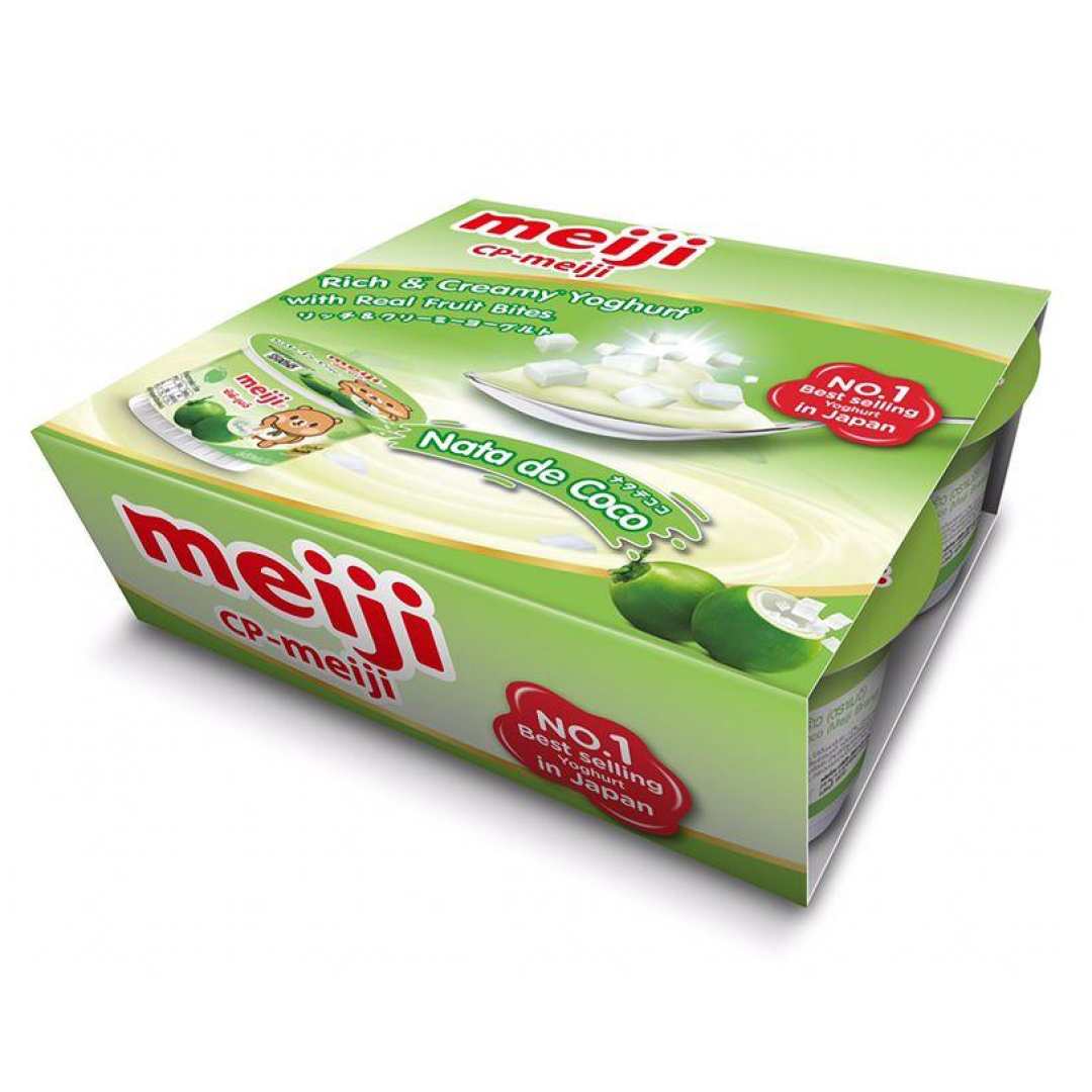 Sữa Chua Lợi Khuẩn Thạch Dừa, Yoghurt with Probiotic, Nata de Coco, 4 ...