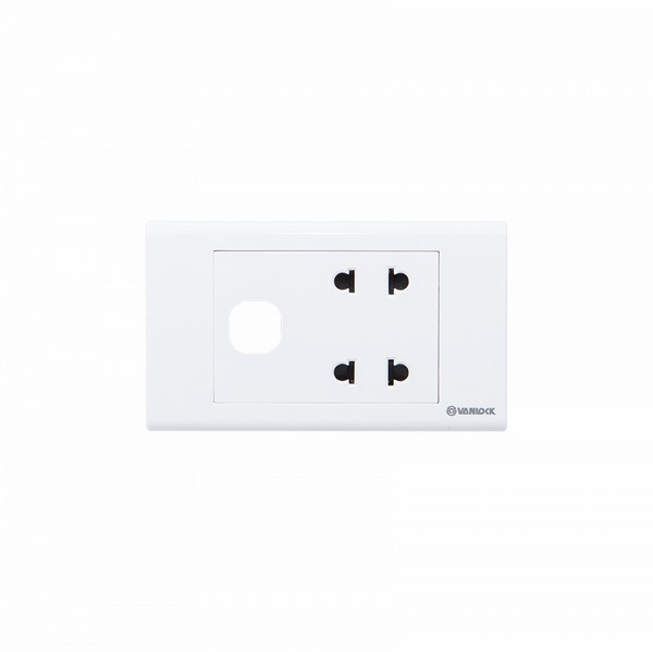 Ổ cắm đôi Sino S18U2X 2 chấu 16A+1 lỗ S18 chính hãng giá tốt nhất Super MRO