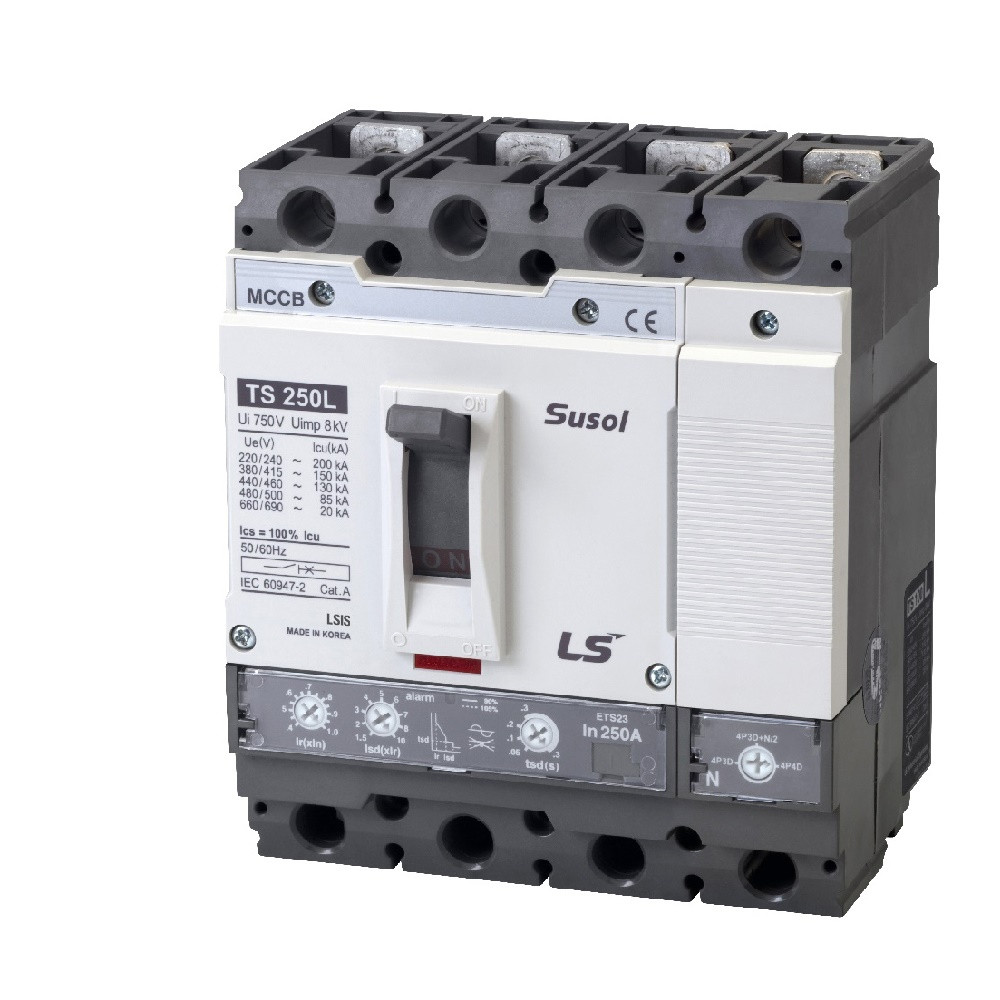 MCCB Susol 4 pha không chỉnh dòng LS TS100N FTU100 4P 80A chính hãng ...