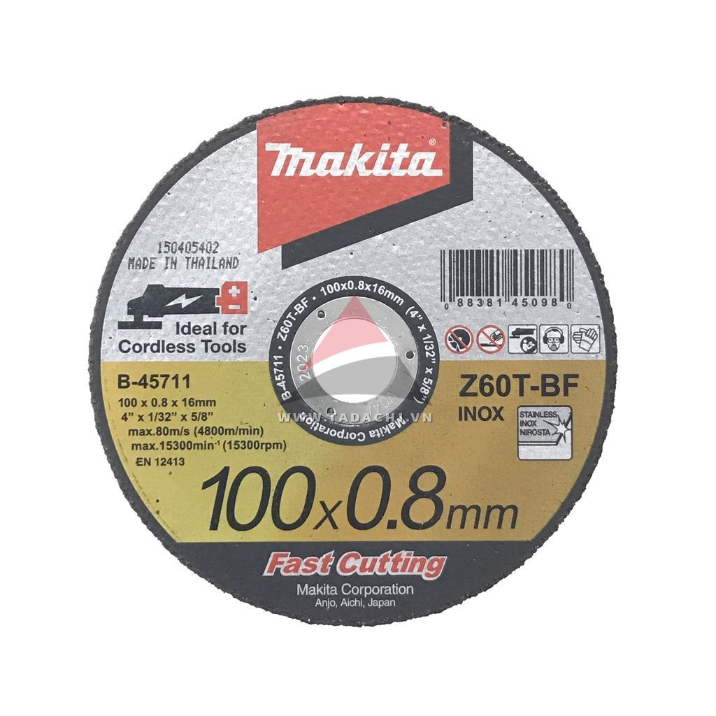 Đá cắt mỏng Makita B-45711 100x0,8x16mm chính hãng giá tốt nhất Super MRO