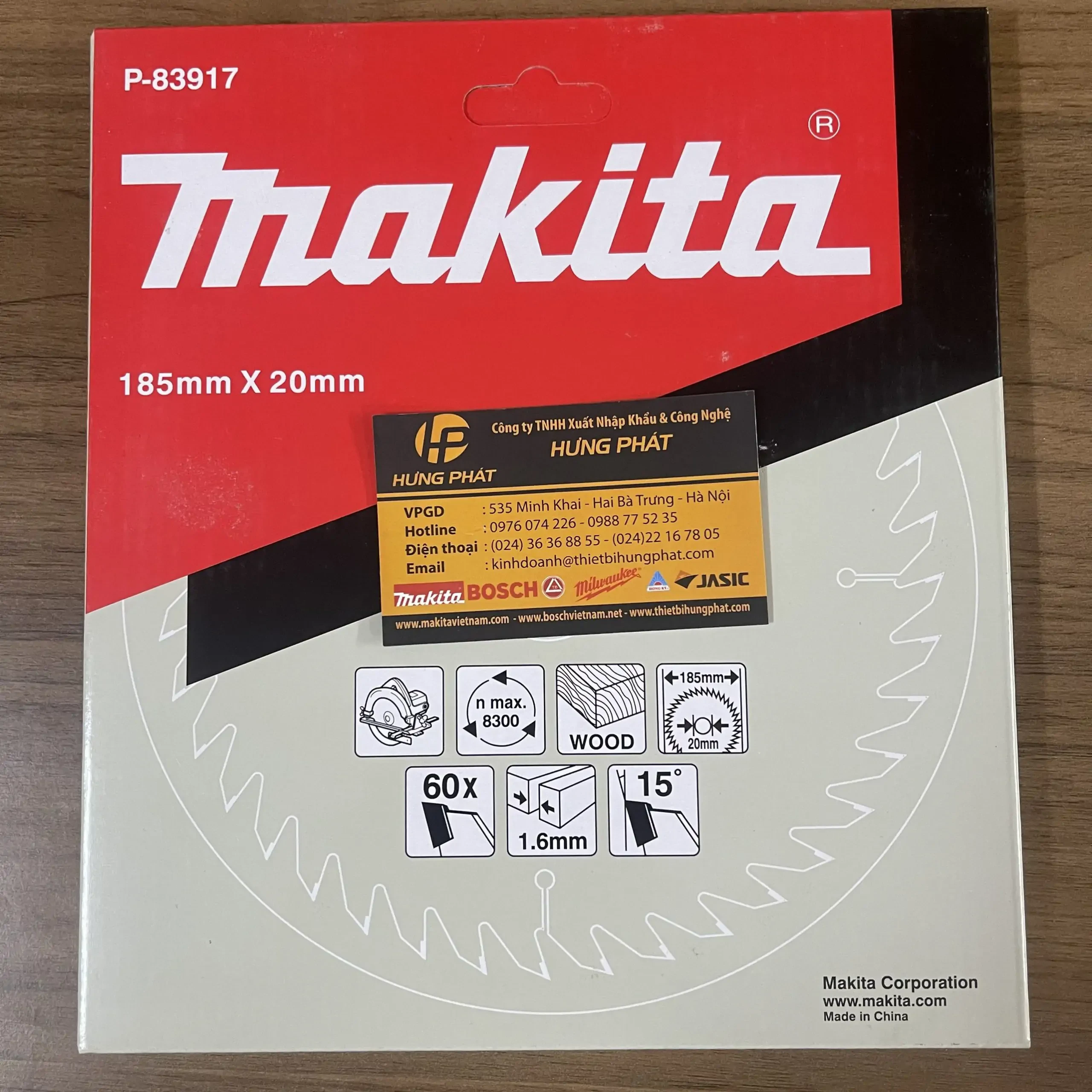 Lưỡi cưa hợp kim Makita P-83917 185mmx20mmx60t chính hãng giá tốt nhất ...