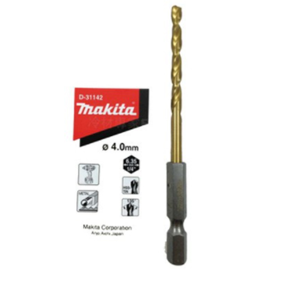 Mũi khoan kim loại hss-tin (chuôi lục giác) Makita D-31142 4x95mm chính ...