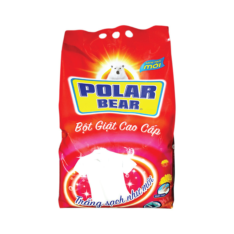 Bột giặt Polar Bear đỏ 1kg (20 túi/bao) chính hãng giá tốt nhất Super MRO