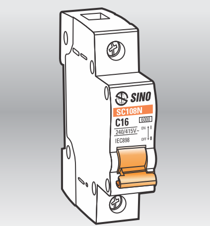 Aptomat tép 1P Sino SC108N/C1050 chính hãng giá tốt nhất Super MRO