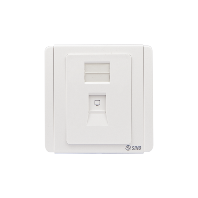 Ổ cắm máy tính 8 dây có nắp che loại đơn Sino S6631RJ5E chính hãng giá ...