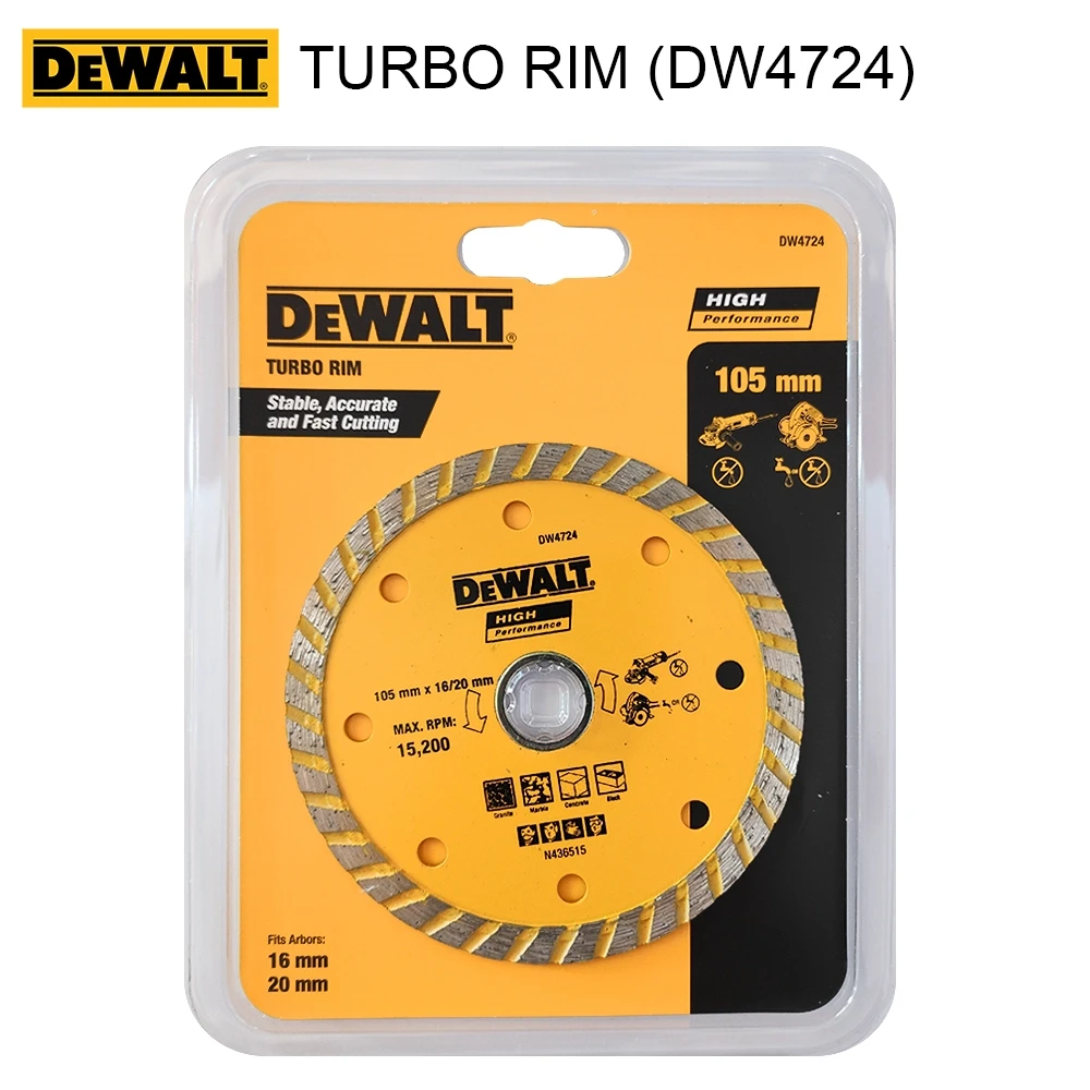 Đĩa cắt Turbo Diamond Blade Dewalt DW4724-B1 105x16/20x2mm chính hãng ...