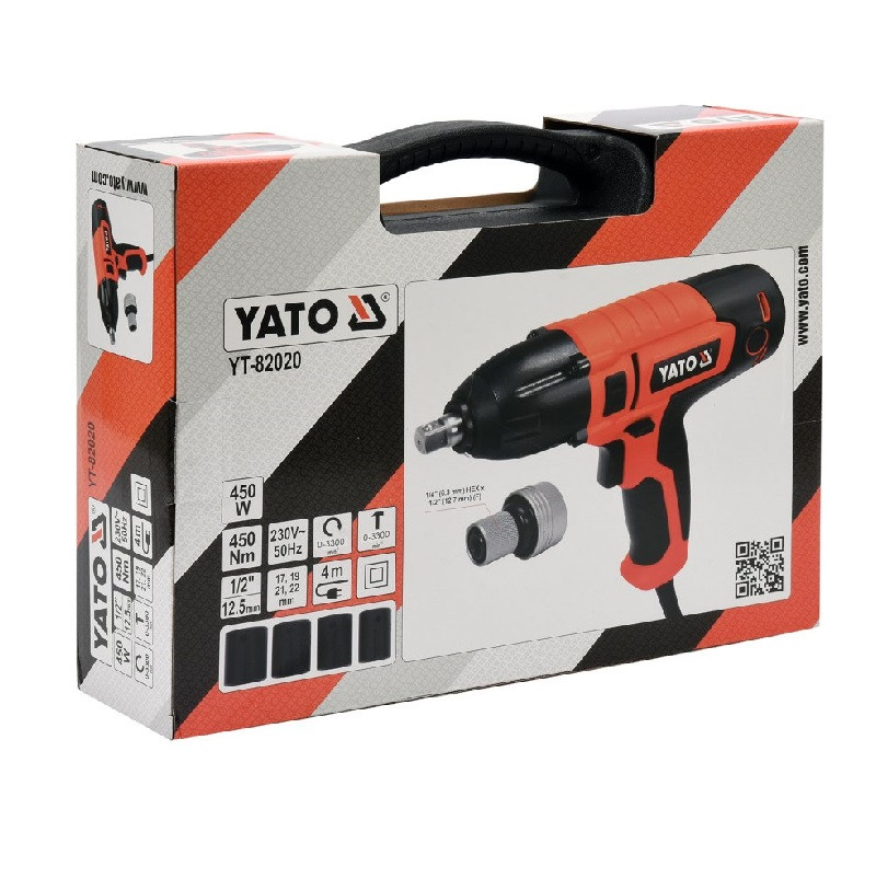 Súng bắn ốc bằng điện 1/2'' Yato YT-82020 300Nm, 0-3200bpm chính hãng giá tốt nhất Super MRO
