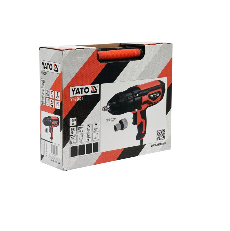 Súng bắn ốc bằng điện 1/2'' Yato YT-82021 500Nm. 0-2700bpm chính hãng giá tốt nhất Super MRO