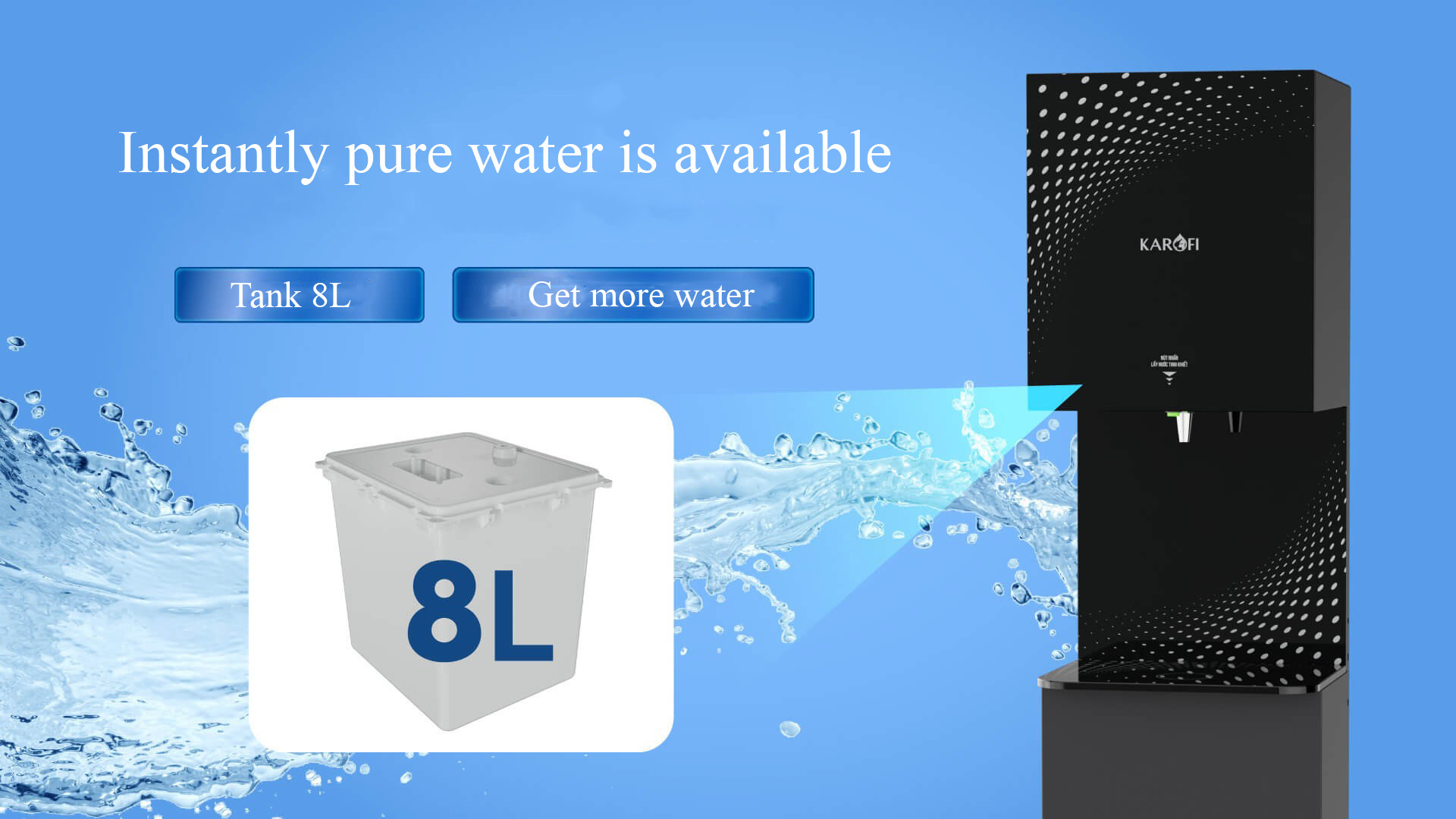 Karofi wall-mounted water purifier KAQ-W18 - +84837748966